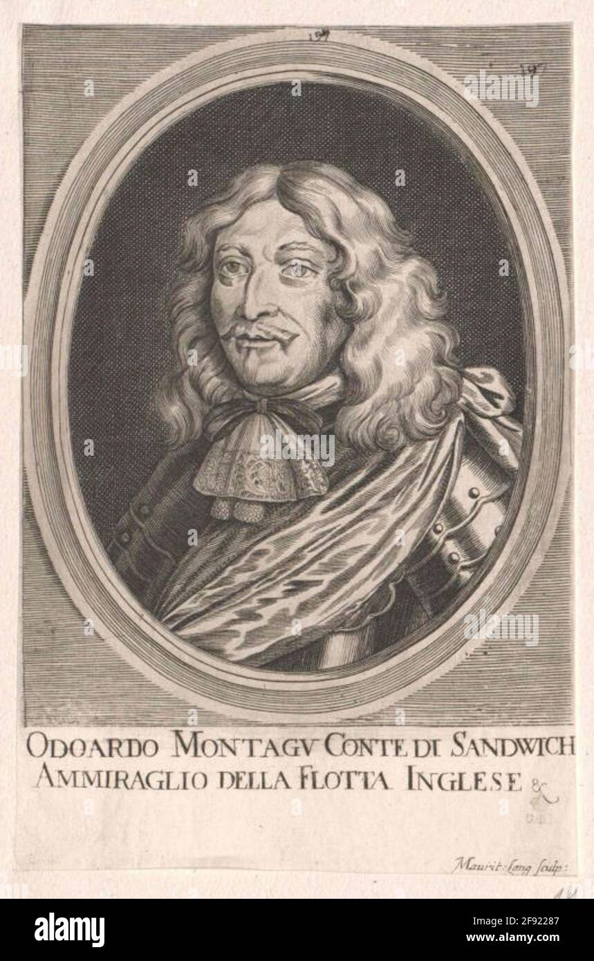 Montagu, 1st Earl of Sandwich, Edward (1625-1672 Stock Photo - Alamy