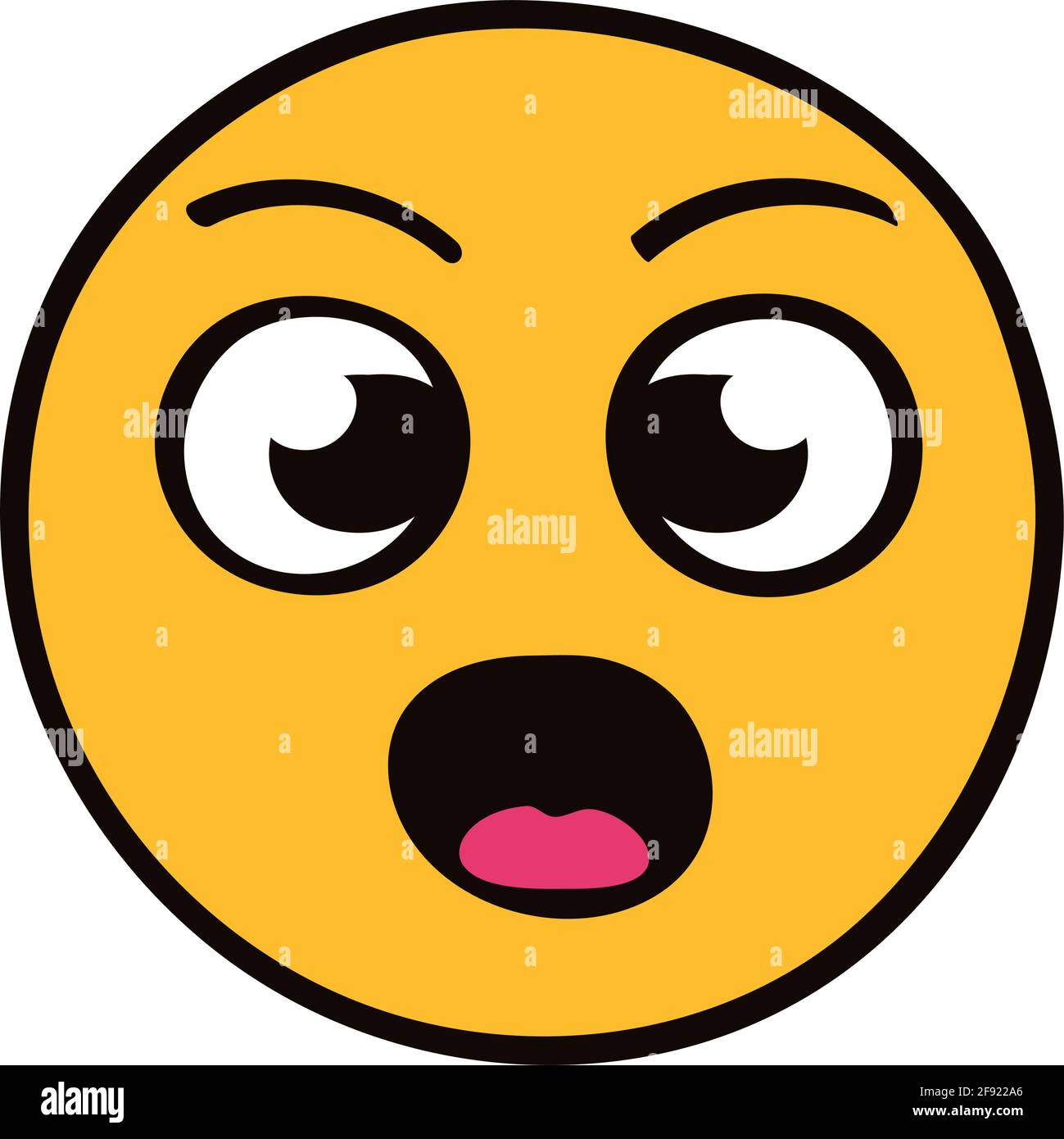 terrified emoji face comic character Stock Vector Image & Art - Alamy