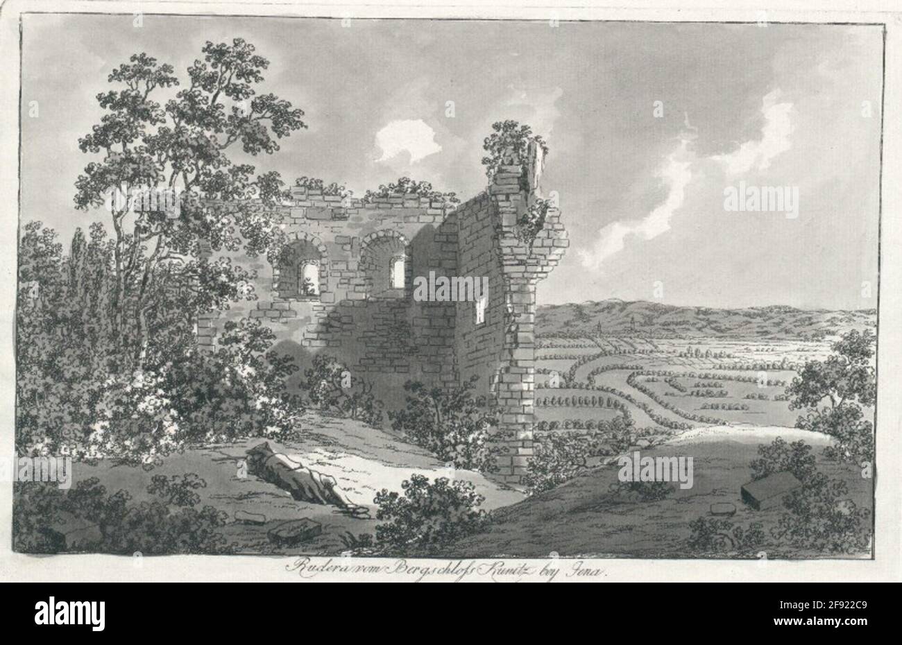 Rudera from the mountain castle Kunitz Bey Jena Stock Photo - Alamy