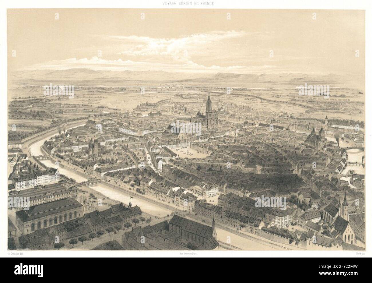 Strasbourg. View taken above the Faub. de saverne Stock Photo - Alamy