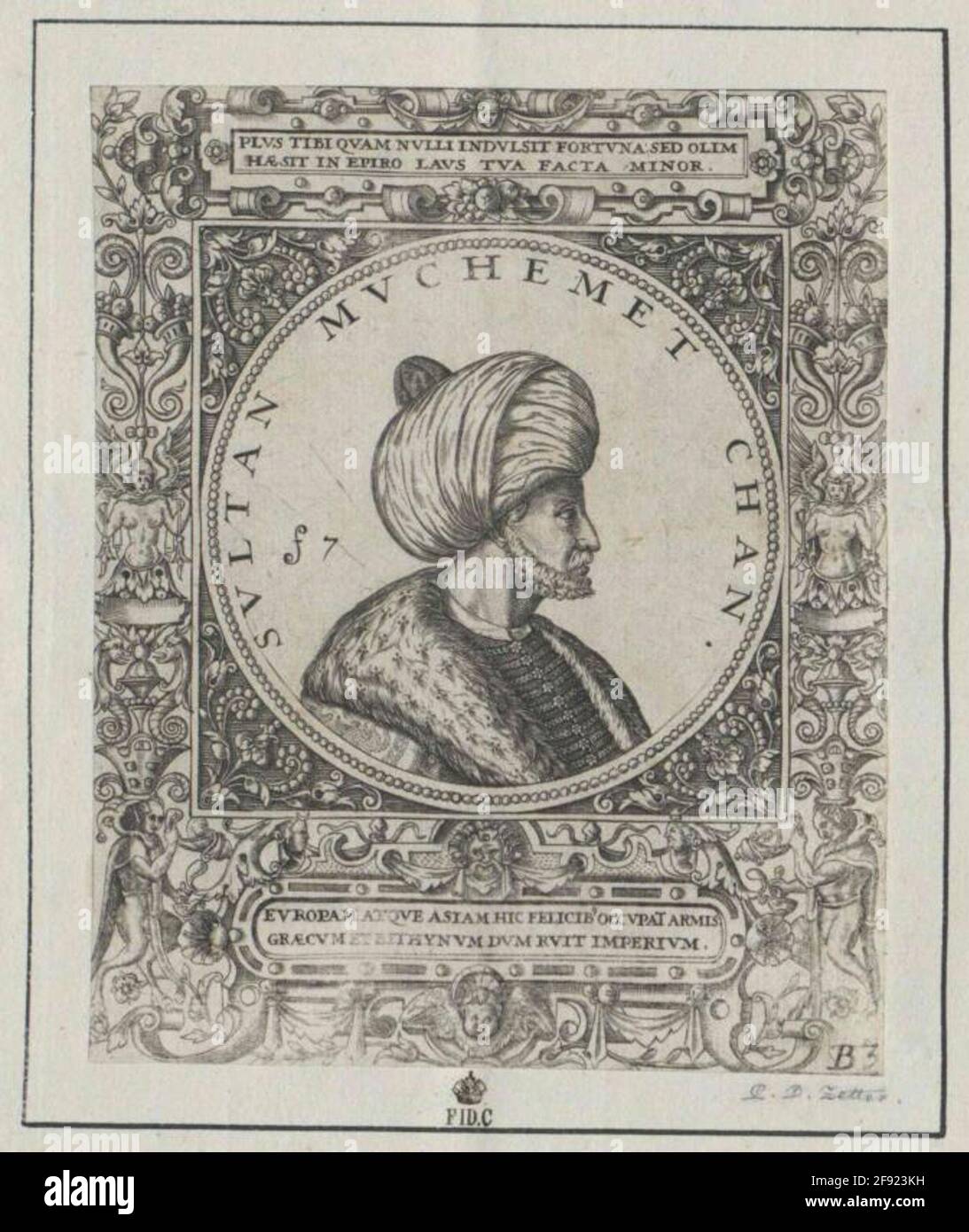 Mohammed II, Sultan of Turkey Stecher: Bry, Theodor de Stock Photo - Alamy
