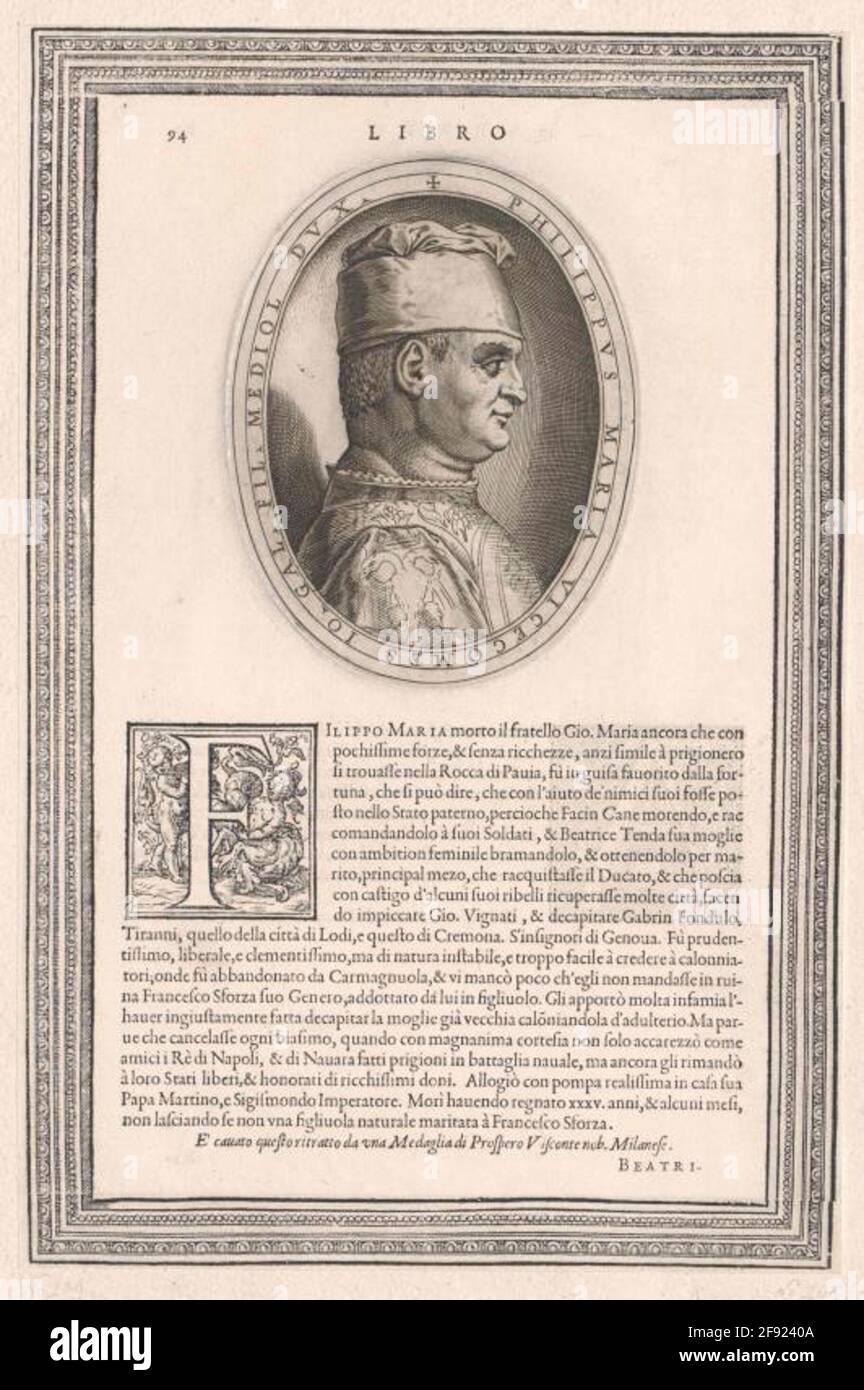 Philipp Maria Visconti, Duke of Milan Stock Photo - Alamy