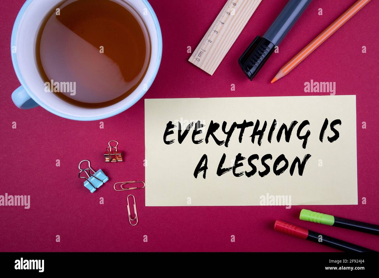 Everything is a lesson. Business, education and experience concept ...