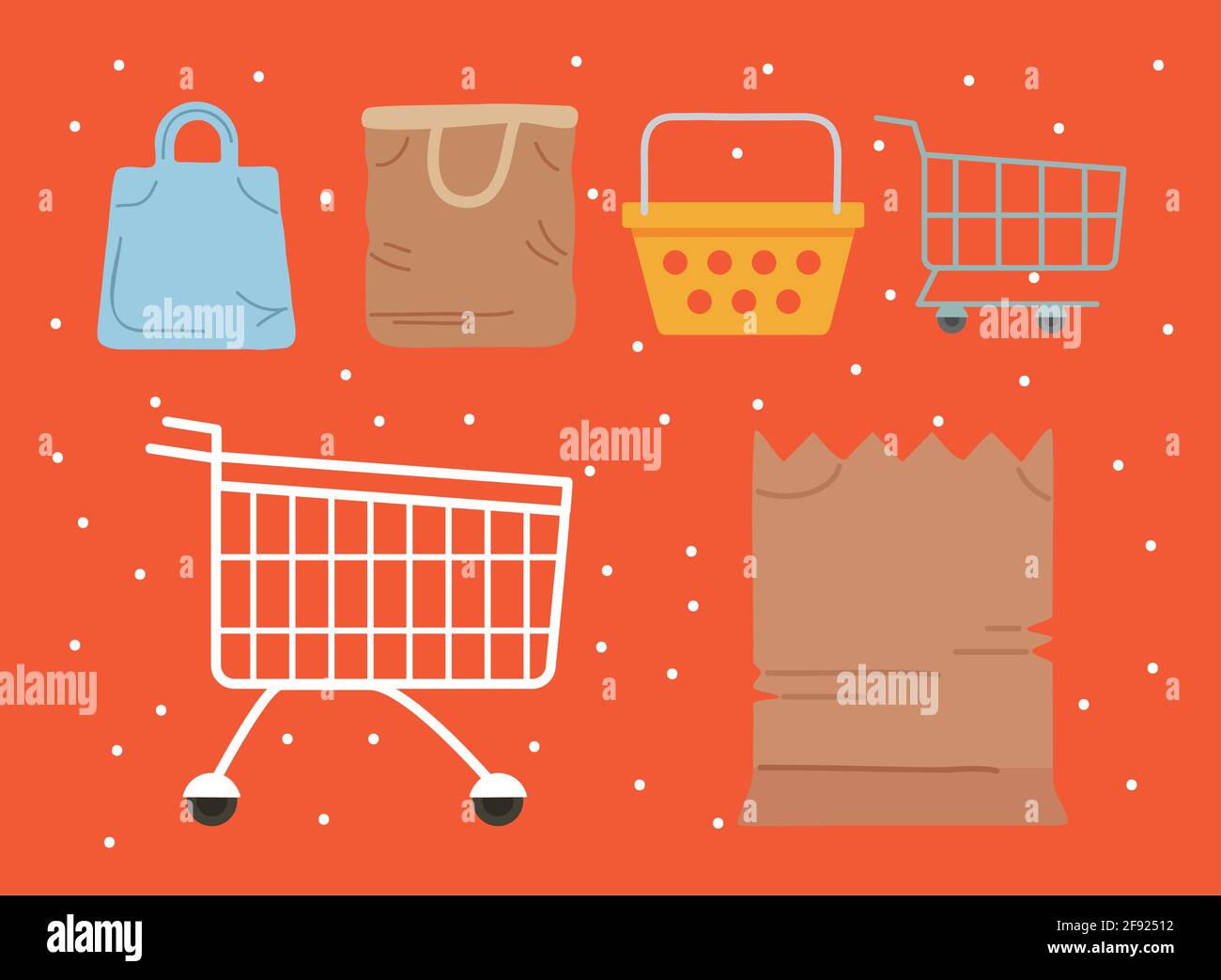 six shopping commercial set icons Stock Vector Image & Art - Alamy