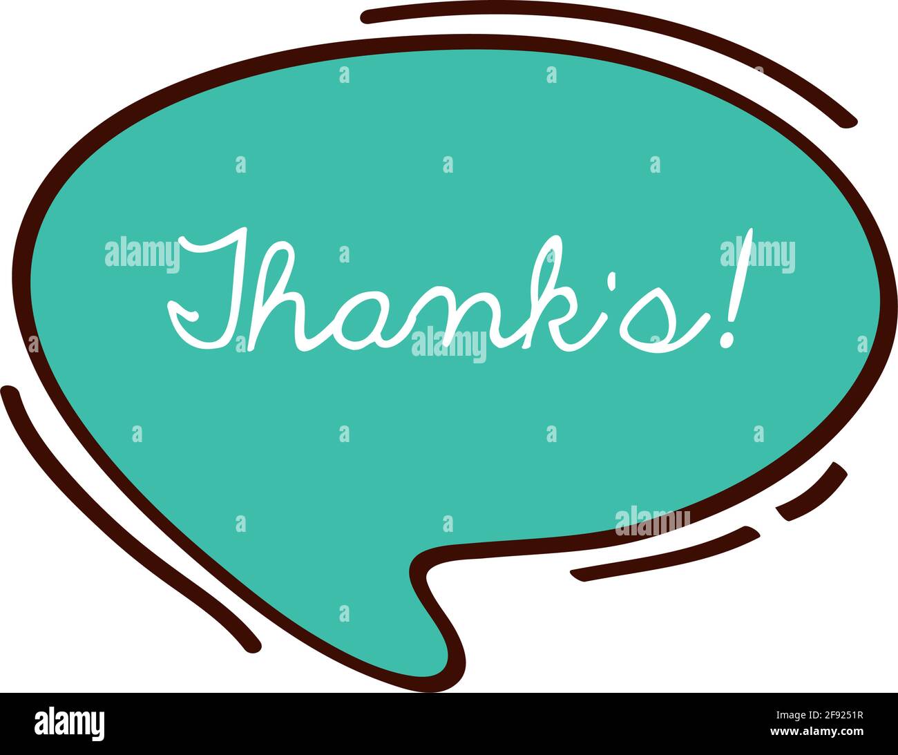 thanks word in text balloon Stock Vector Image & Art - Alamy