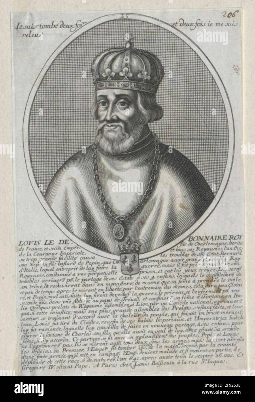 Ludwig I, the religious, Roman emperor Stock Photo - Alamy