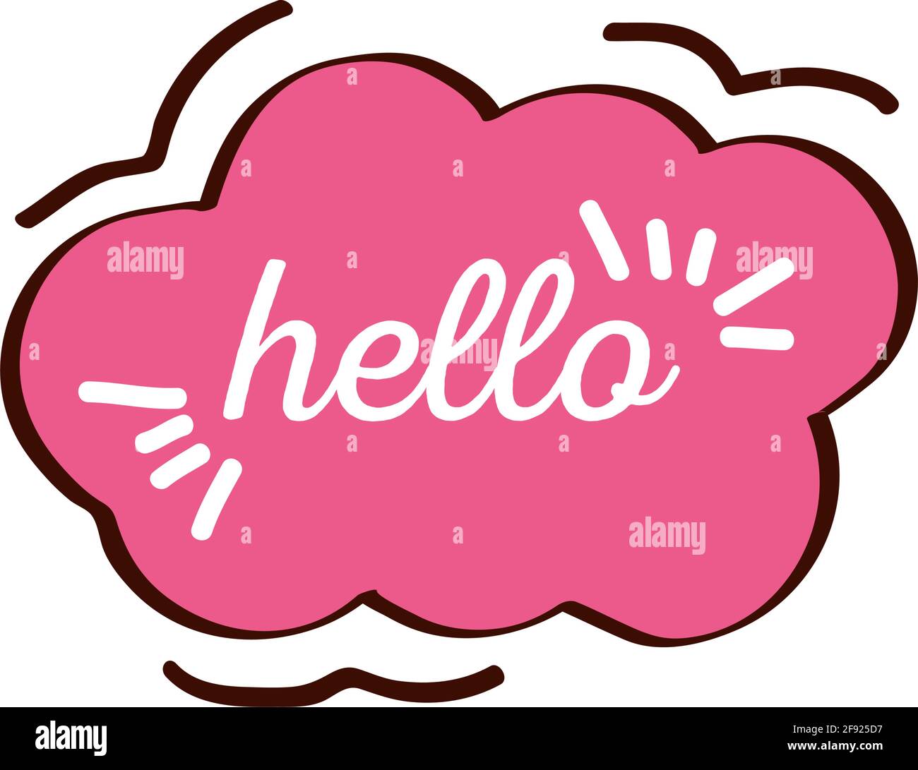 Illustration bubble word hello in Cut Out Stock Images & Pictures - Alamy