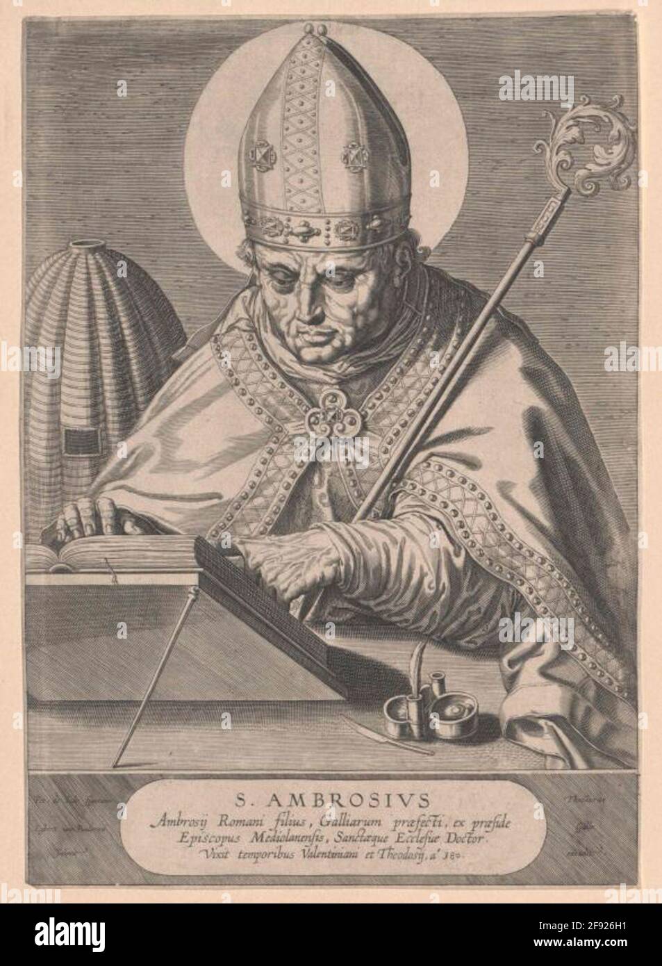 Ambrosius of Milan, saint Stock Photo - Alamy