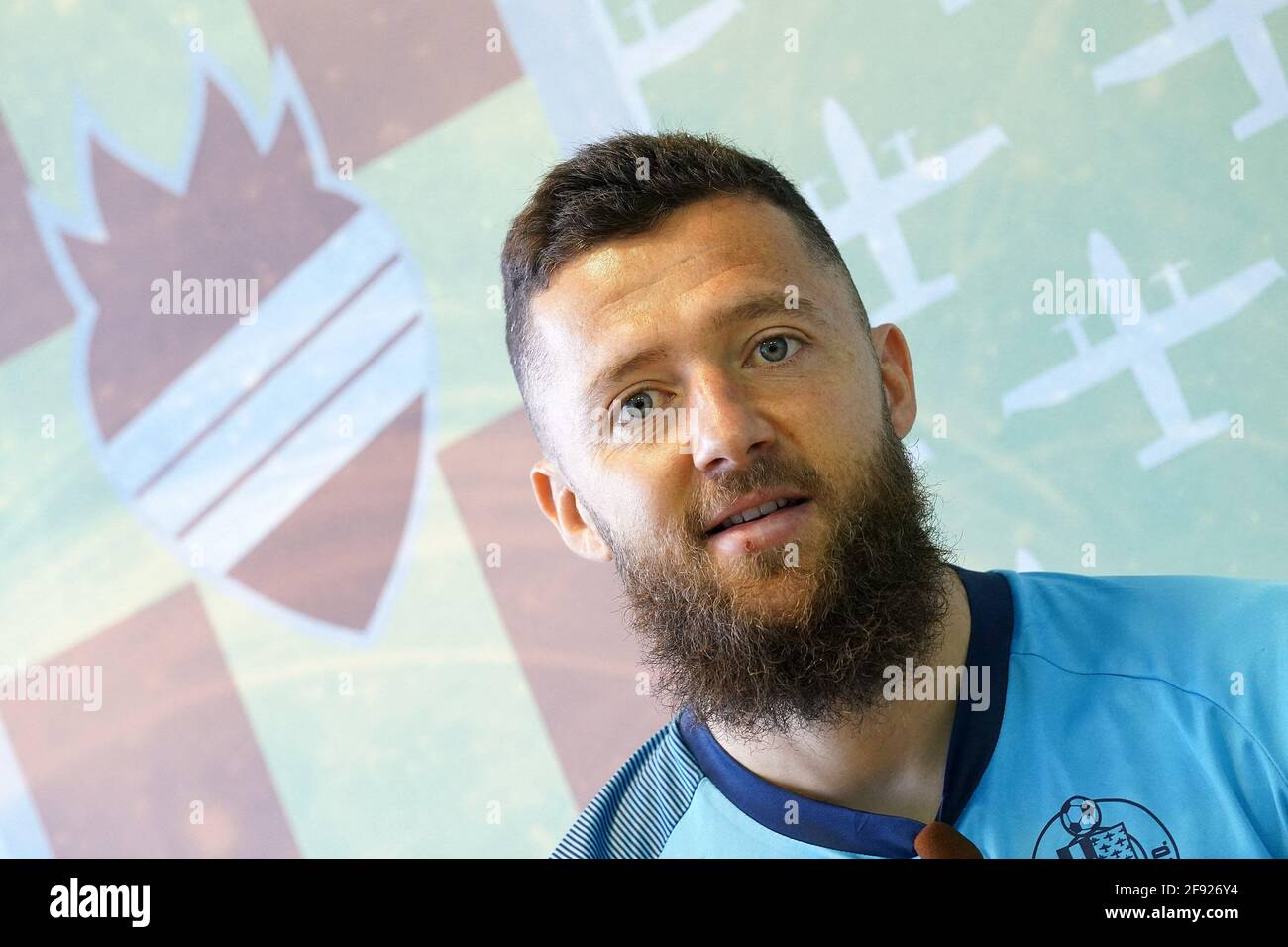 Getafe CF's player David Timor poses for pictures on February 10, 2021 ...