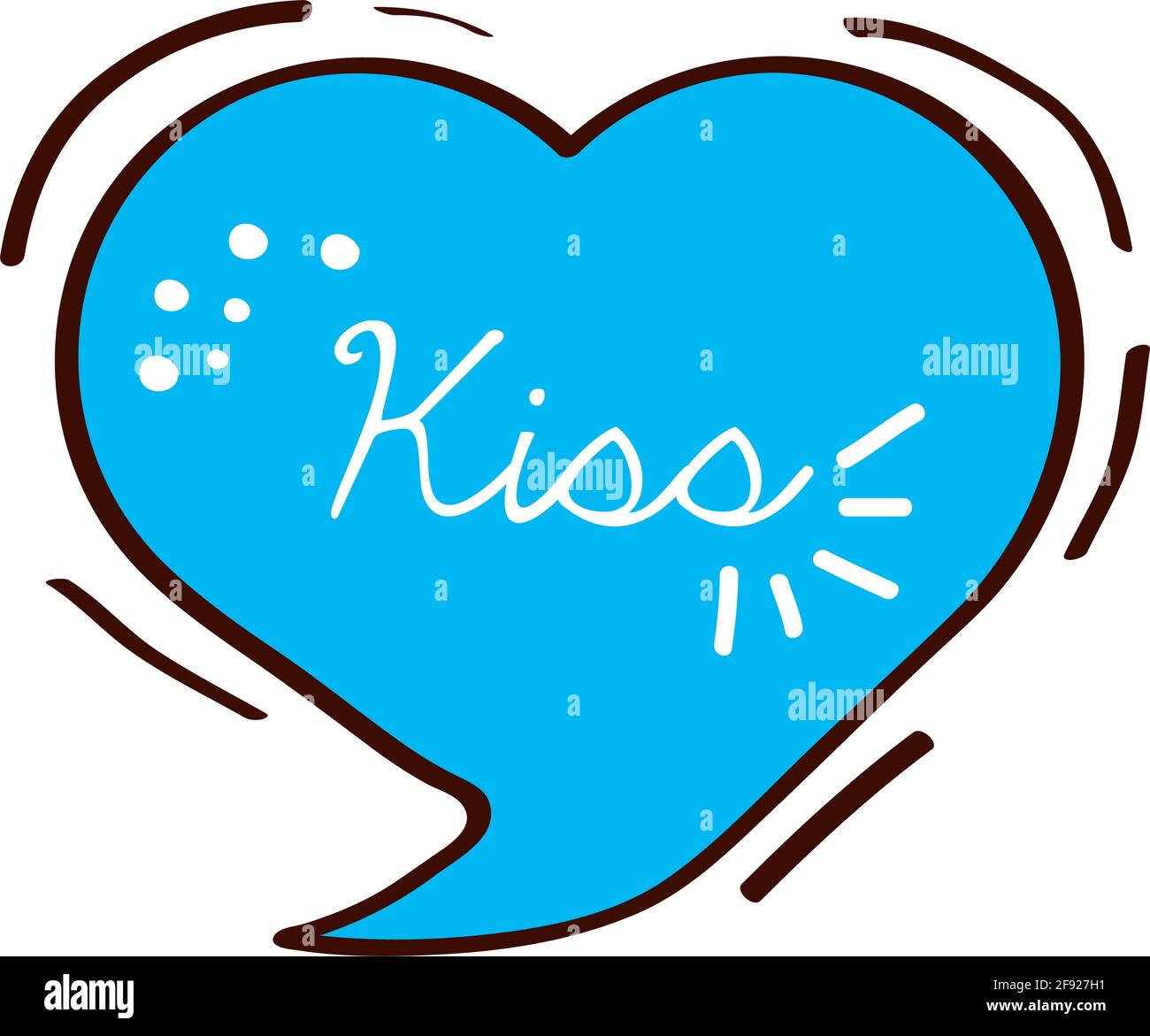 kiss word in text balloon Stock Vector Image & Art - Alamy