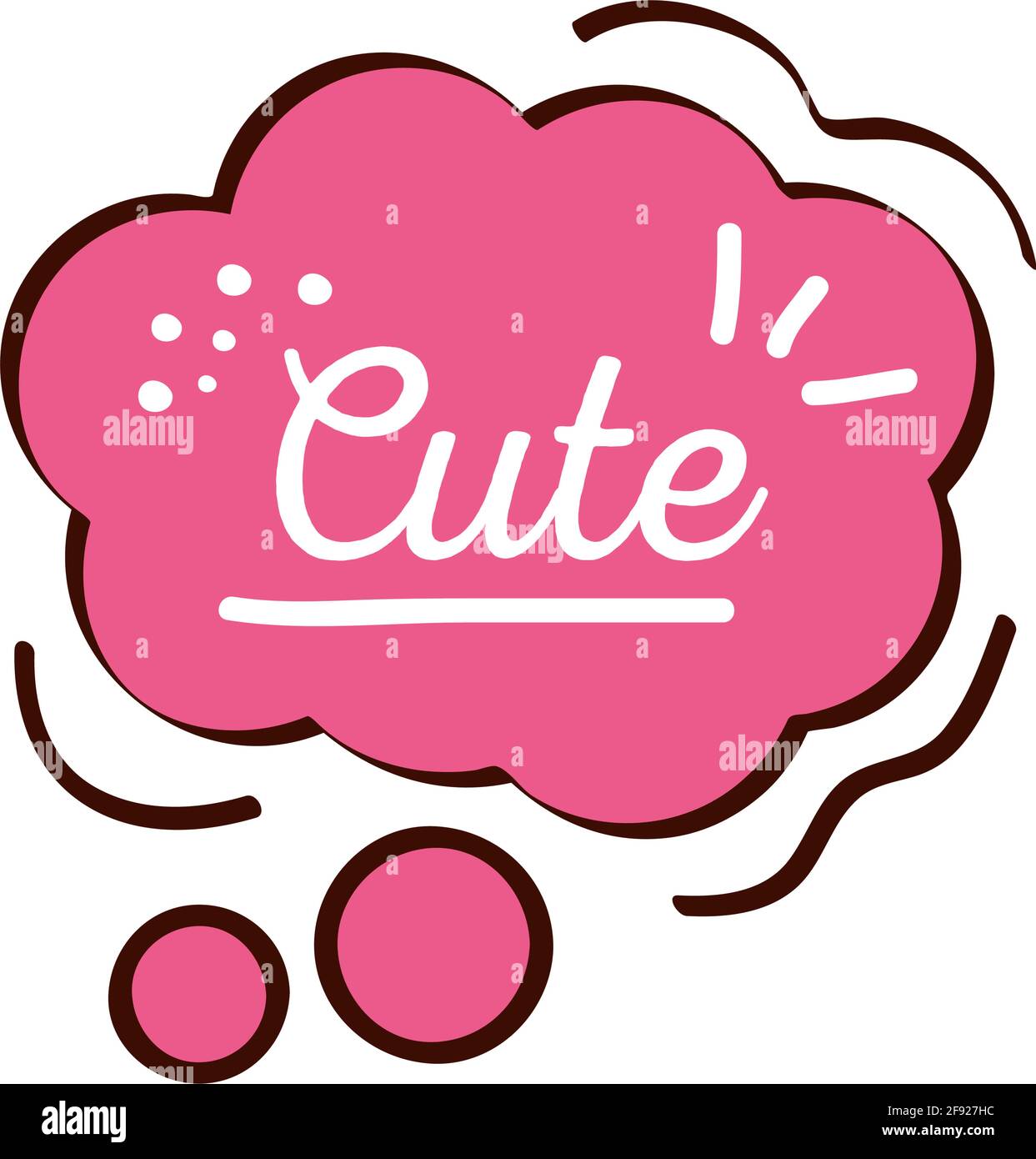 cute word in text balloon Stock Vector Image & Art - Alamy