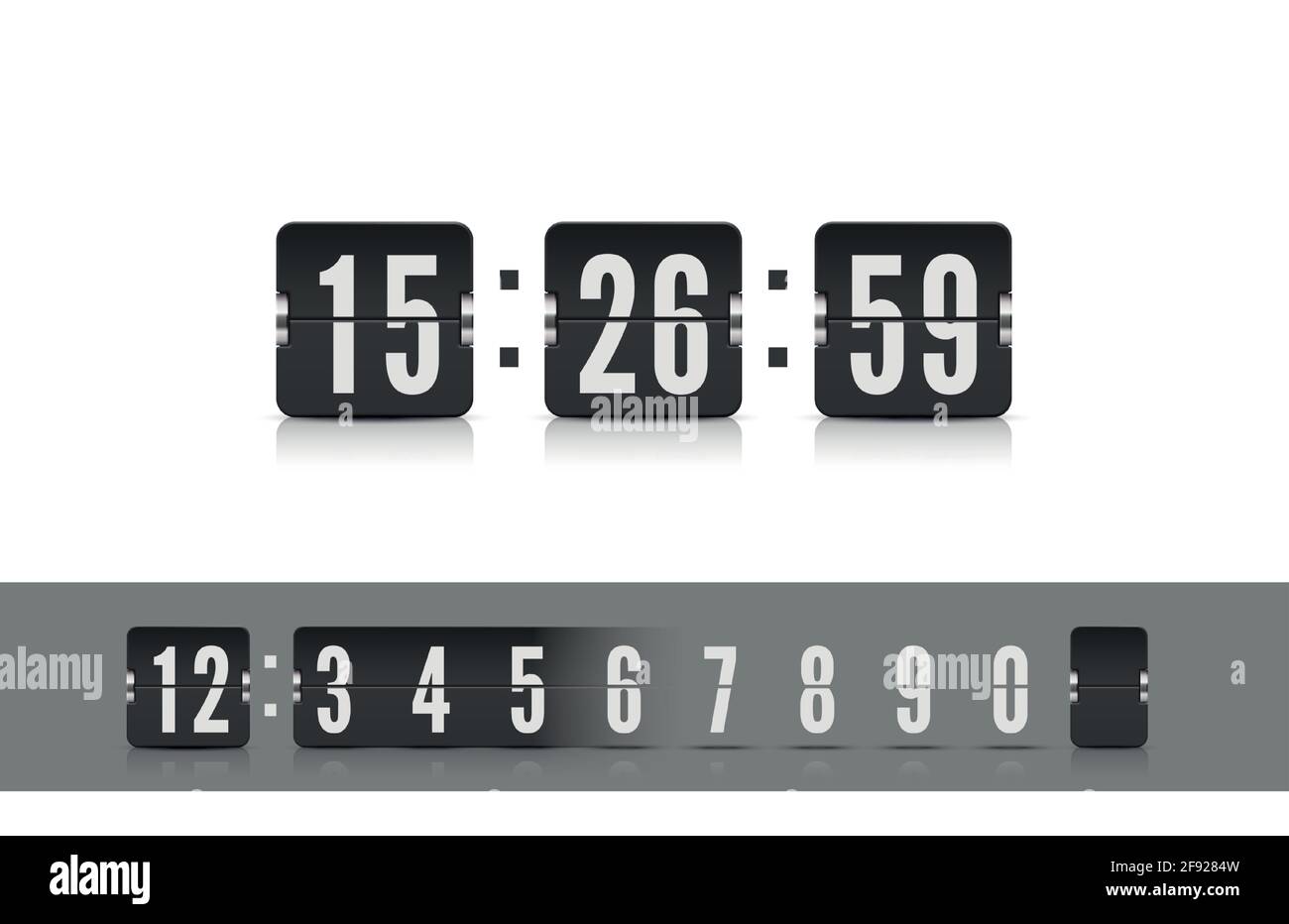 Vector Coming Soon Web Page Design Template With Flip Time Counter