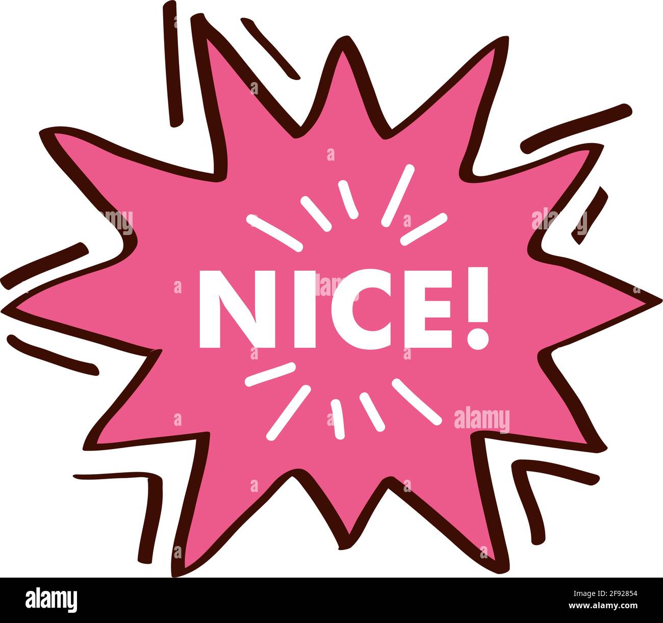 nice word in text balloon Stock Vector Image & Art - Alamy