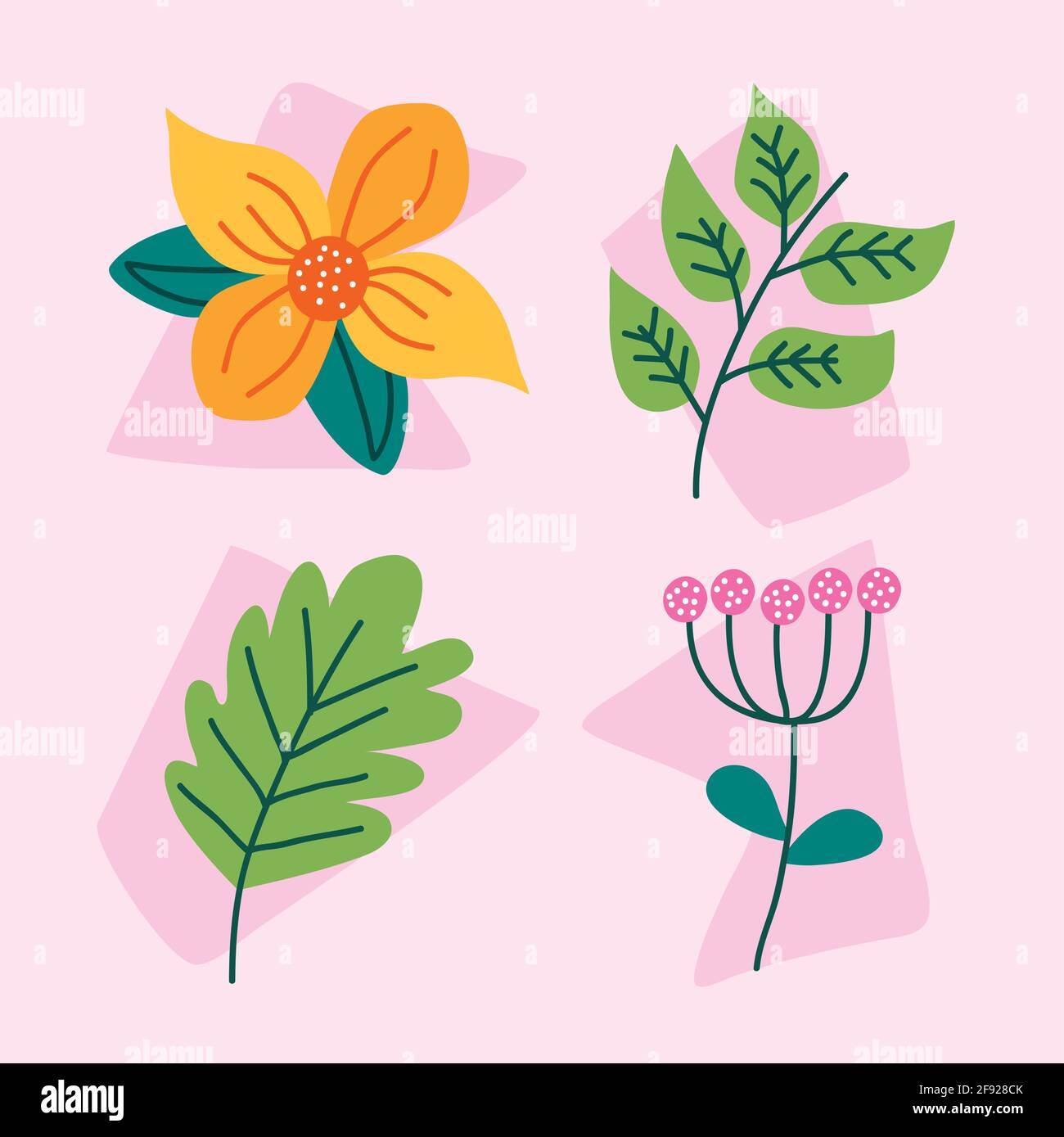 four spring set nature icons Stock Vector Image & Art - Alamy