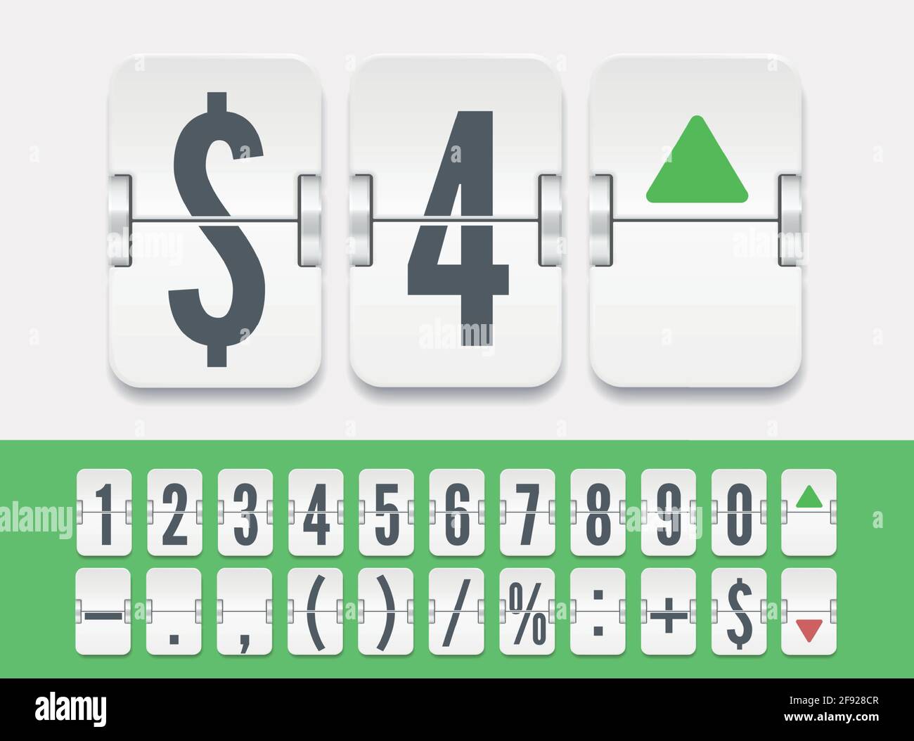 White analog flip airport board for countdown timer. Stock exchange vector mechanic board. Flip ...