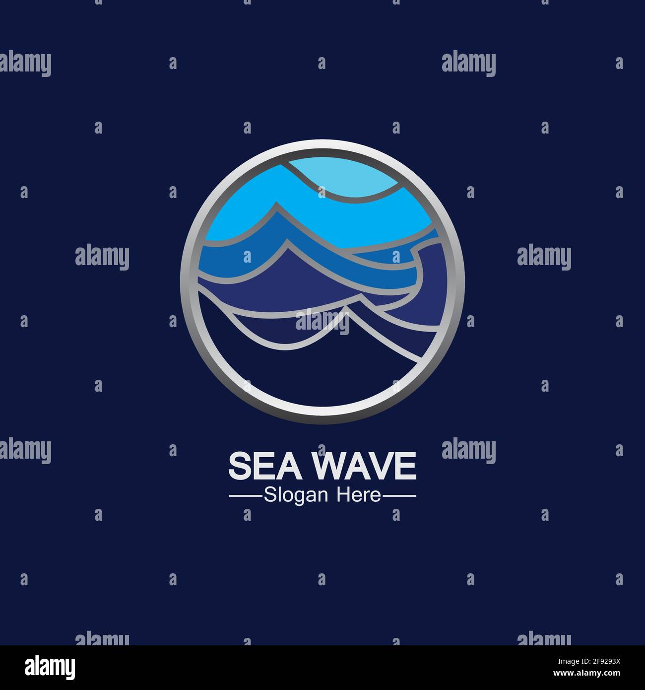 Sea Wave Logo Template Design Vector, Emblem, Design Concept, Creative ...