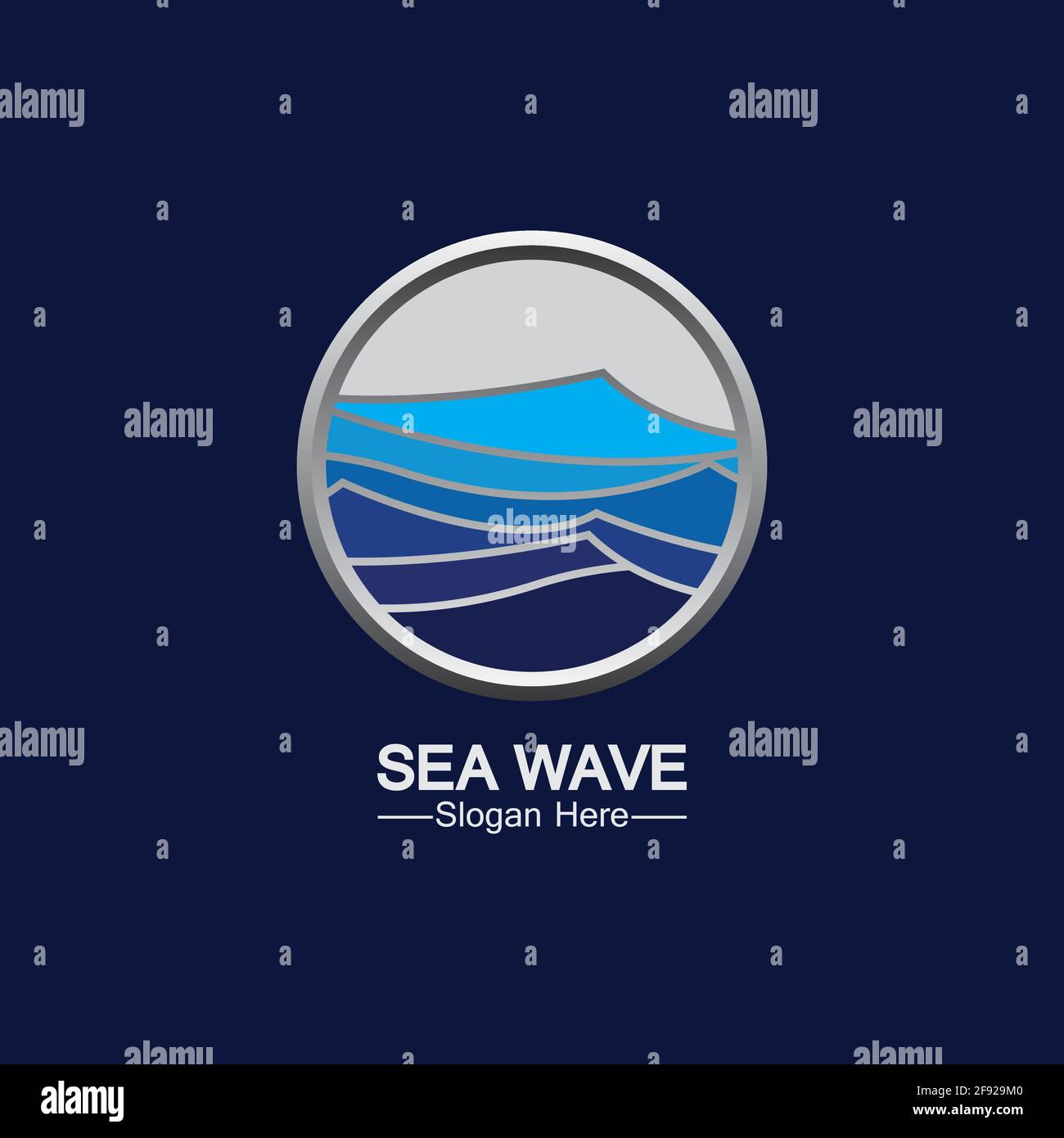 Sea Wave Logo Template Design Vector, Emblem, Design Concept, Creative ...