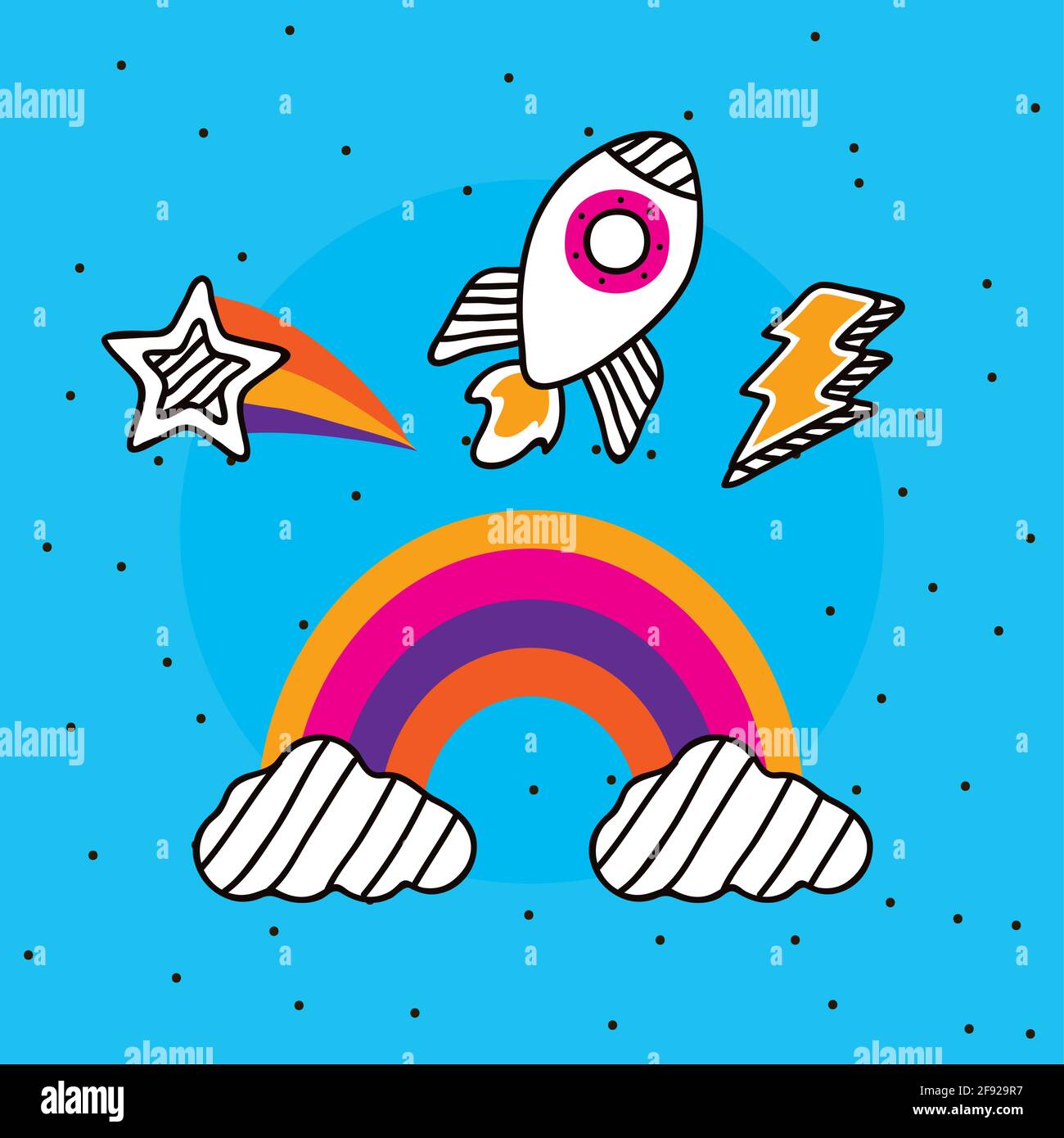 four doodle style set icons Stock Vector Image & Art - Alamy