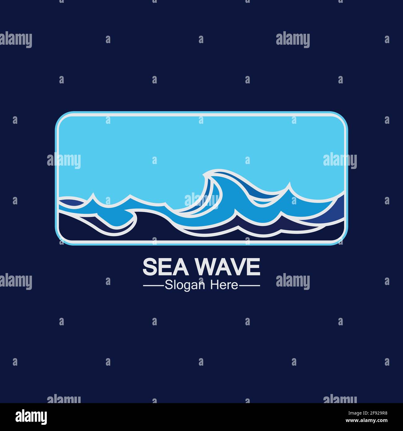 Sea Wave Logo Template Design Vector, Emblem, Design Concept, Creative ...