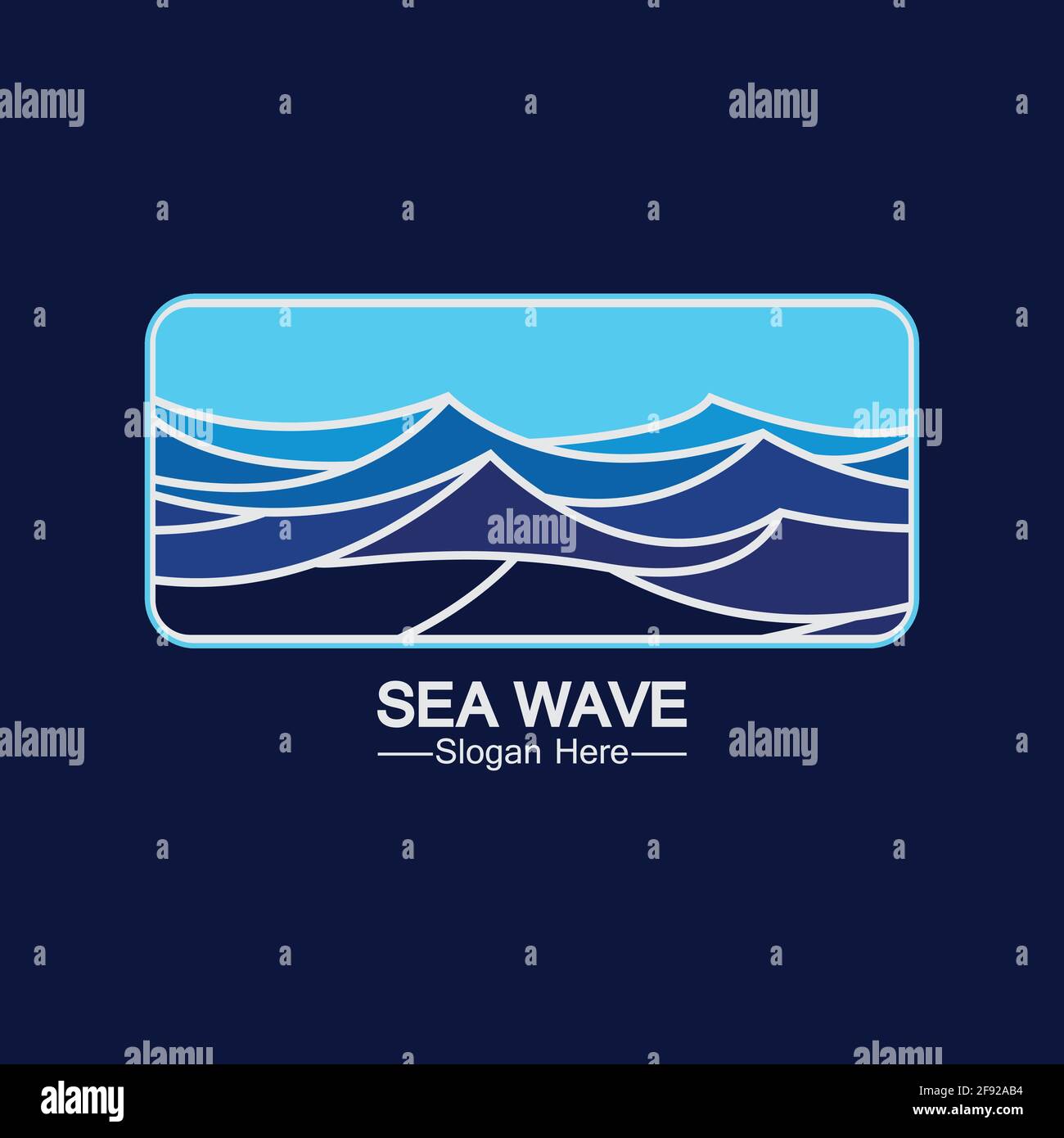 Sea Wave Logo Template Design Vector, Emblem, Design Concept, Creative ...