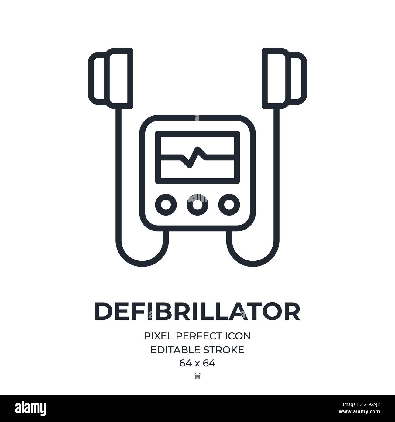 Shock defibrillator icon outline Cut Out Stock Images & Pictures - Alamy