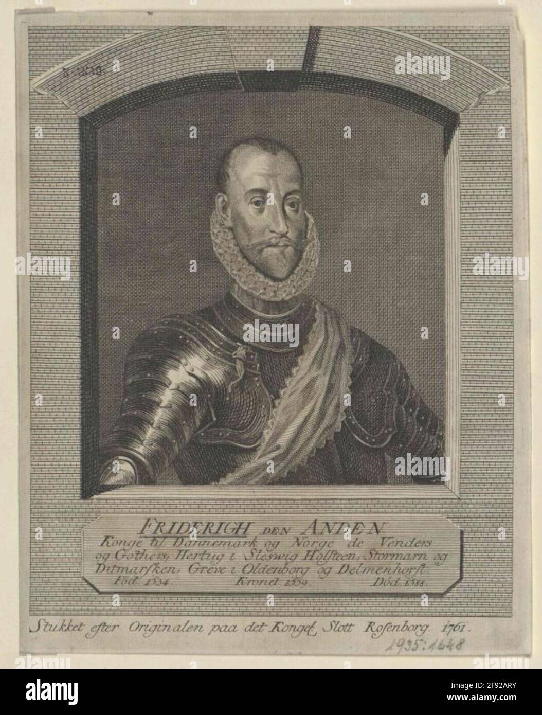 Frederick II, King of Denmark Stock Photo - Alamy