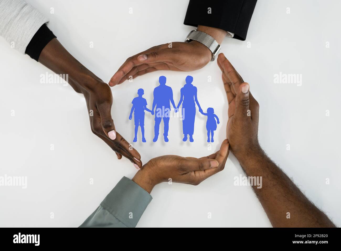 African Business Team Family Life Insurance Concept Stock Photo - Alamy