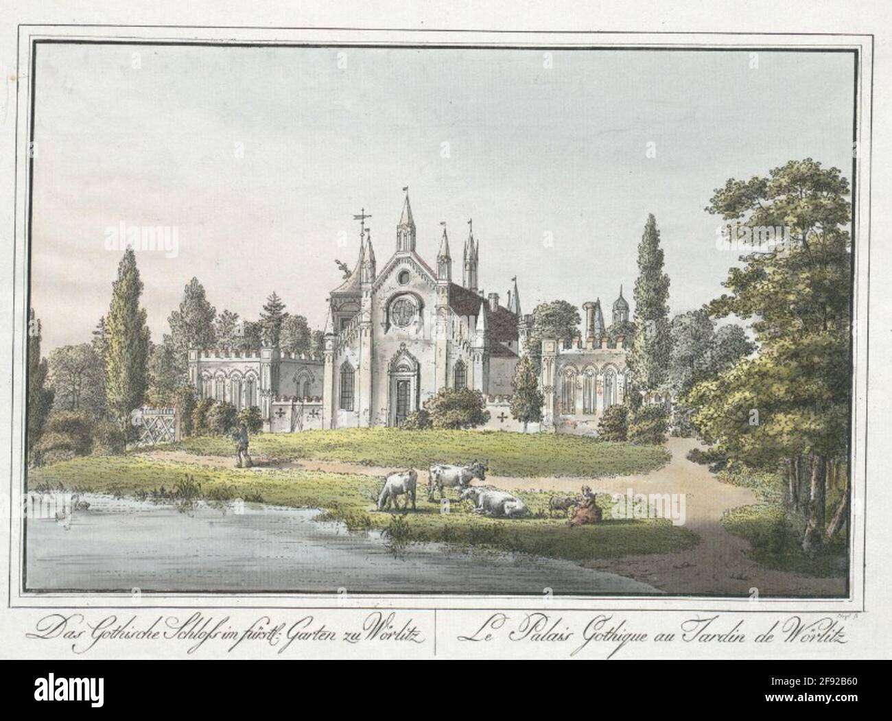 The gothic lock in the prince. Garden to Wörlitz. Le Palais Gothique Au ...