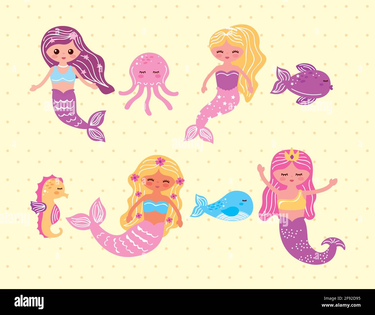 Mermaids women Stock Vector Images - Alamy