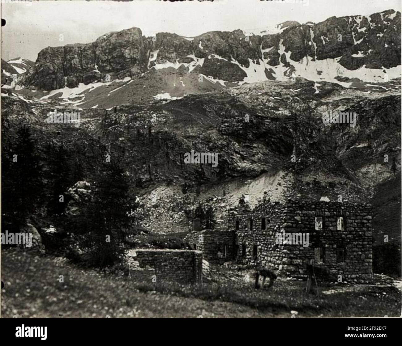 Crazy contrain house against the enemy position Stock Photo - Alamy