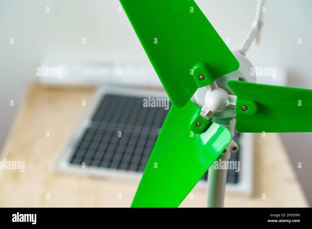 Plastic windmill model propeller indoors close up Stock Photo - Alamy