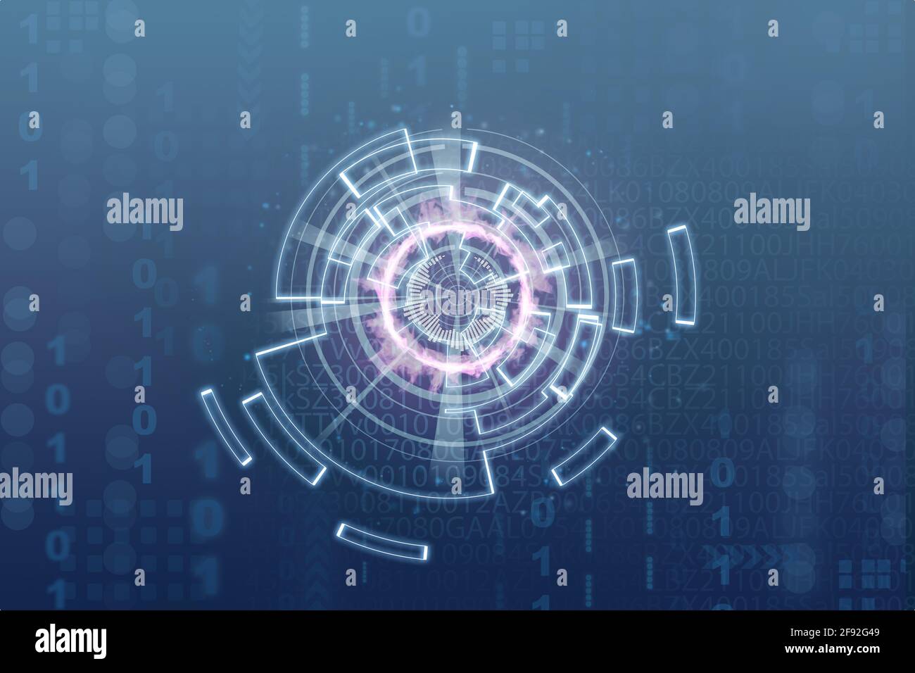 Abstract technology background. Innovative technologies. Blue future ...