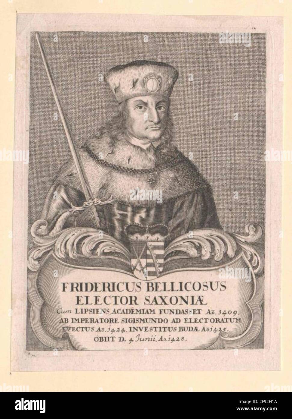 Frederick I. The Configable, Elector of Saxony 1601/1700 Stock Photo ...
