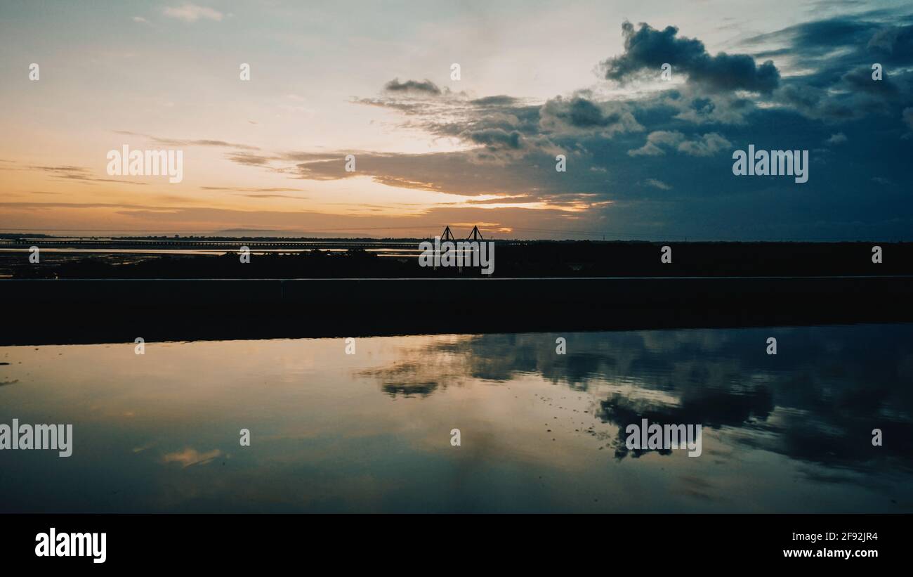 Landscape view of the sunrise Stock Photo - Alamy