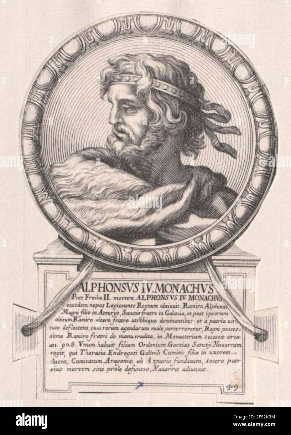 Alfons IV., The Monk, King of León Stock Photo - Alamy