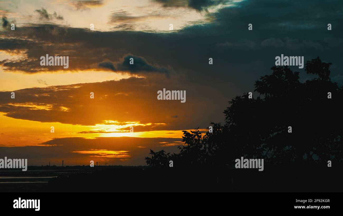 Landscape view of the sunrise Stock Photo - Alamy