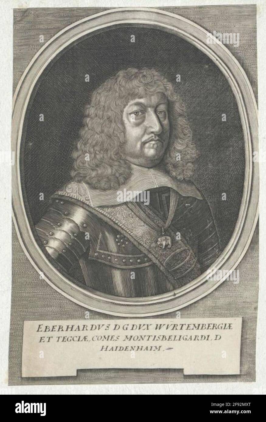 Eberhard III., Duke of Württemberg Stecher: Merian, Matthew (the ...