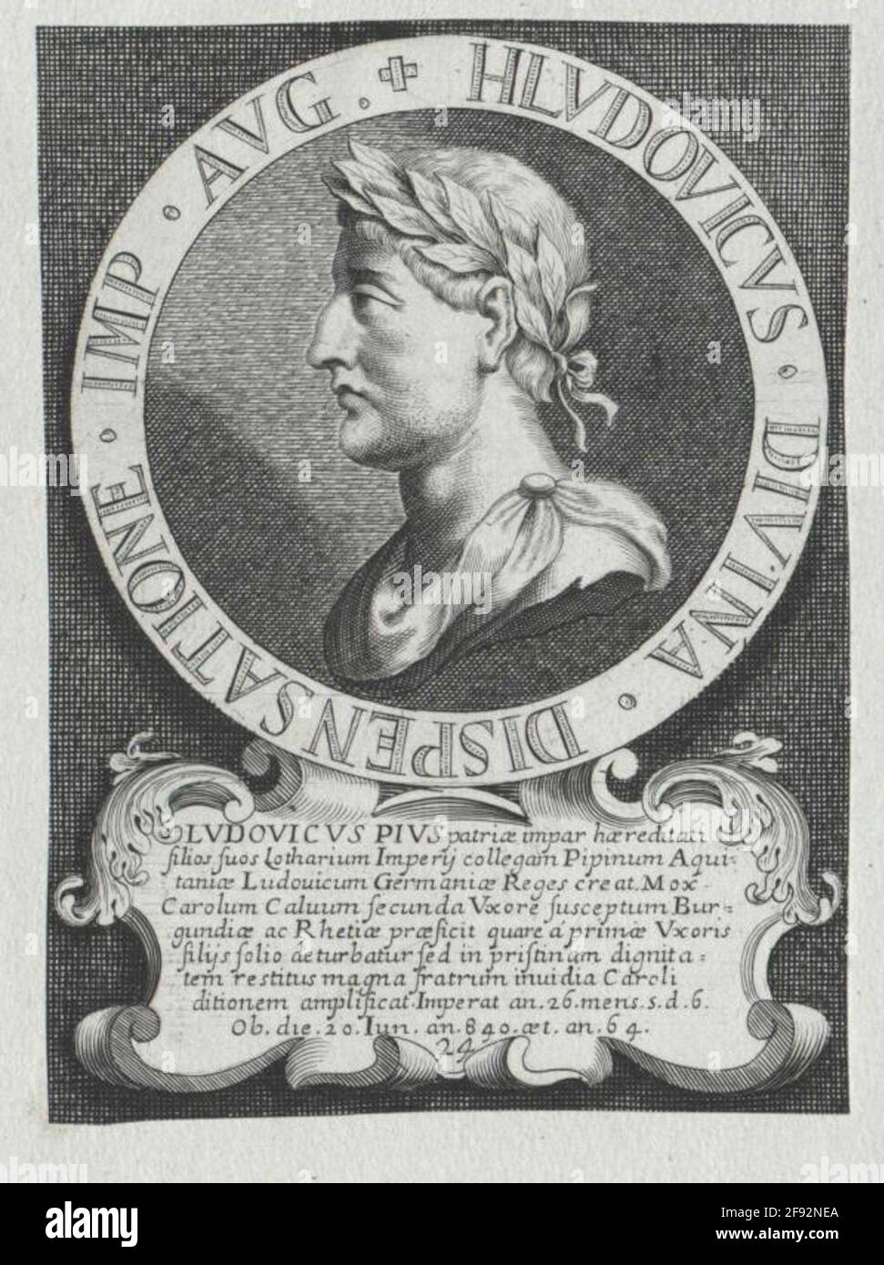 Ludwig I, the religious, Roman emperor Stock Photo - Alamy