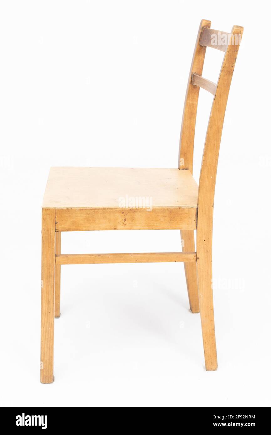 Simple Wooden Chair Side View