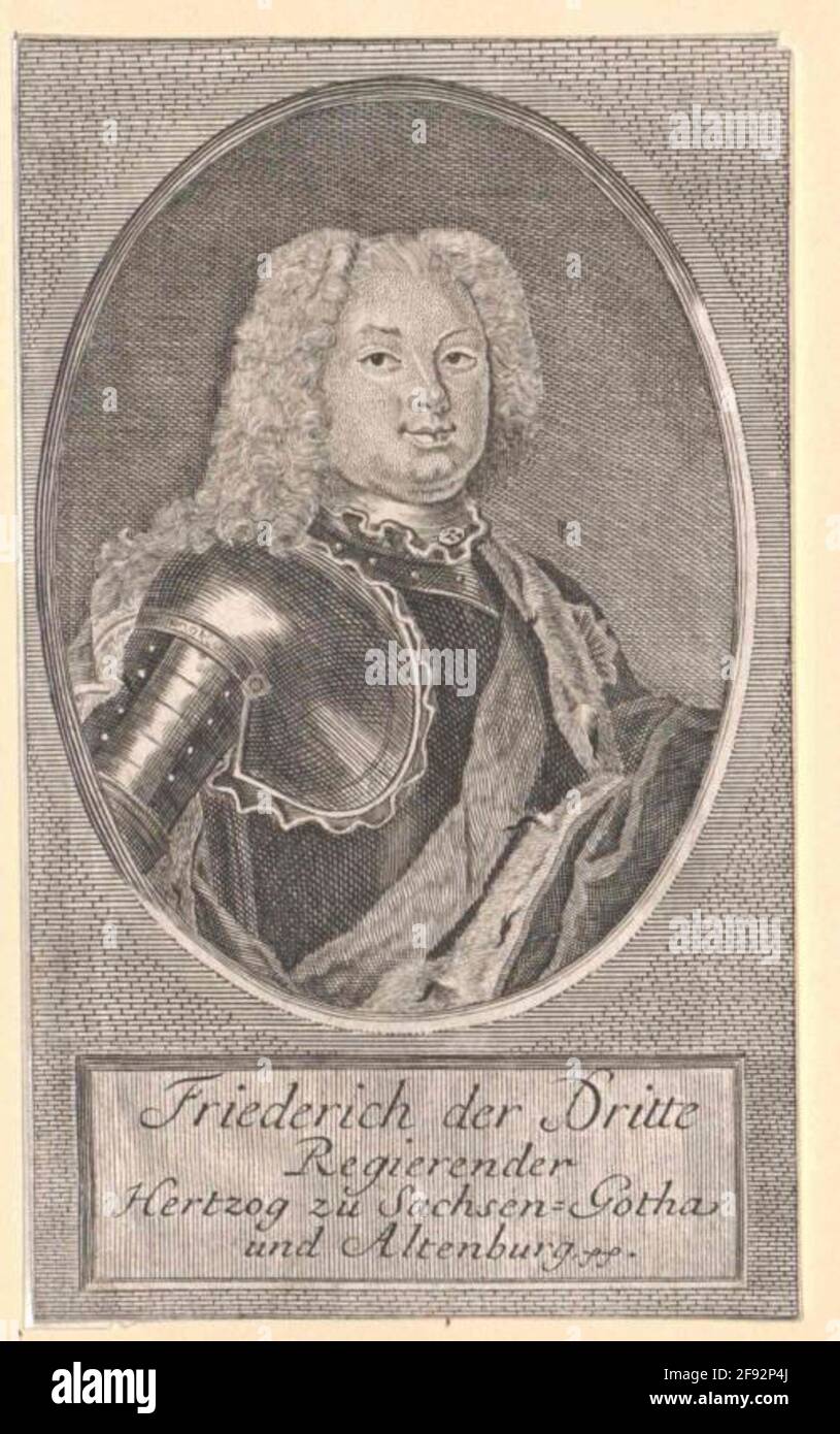 Friedrich III., Duke of Saxony-Gotha Stock Photo - Alamy