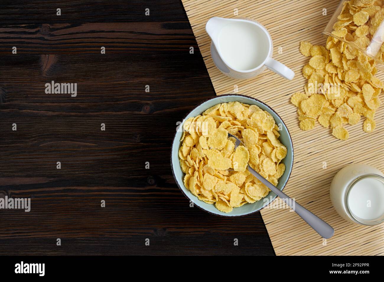 Healthy cornflakes breakfast in hi-res stock photography and images - Alamy