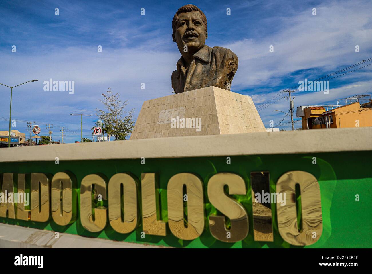Large bust of Luis Donaldo Colosio Murrieta, former candidate for the ...