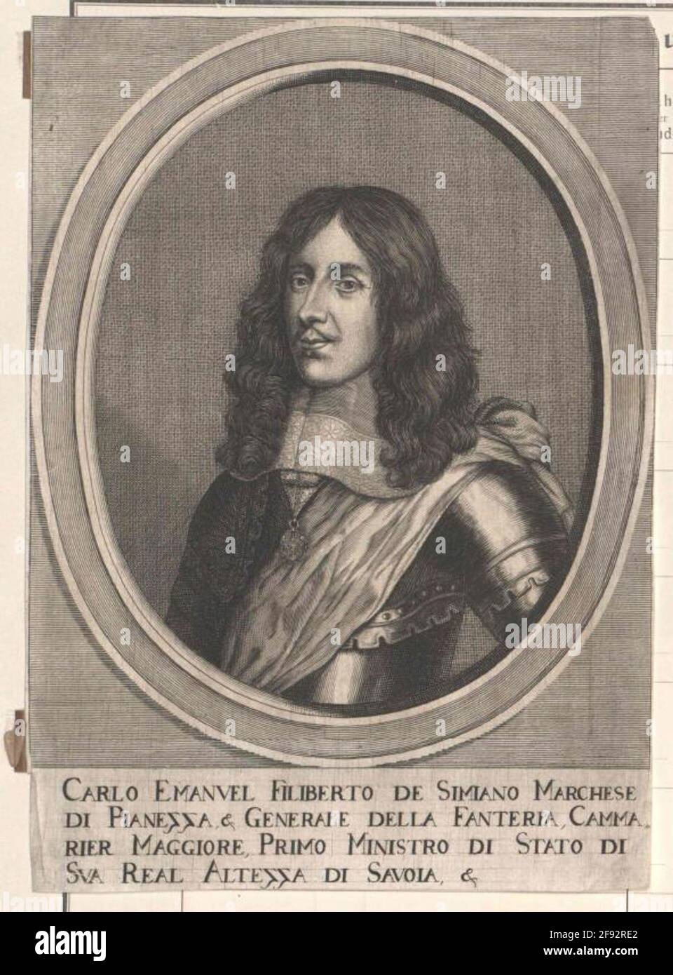 Simiana, Marquis of Pianezza, Carlo Emanuele Filiberto di Stock Photo ...
