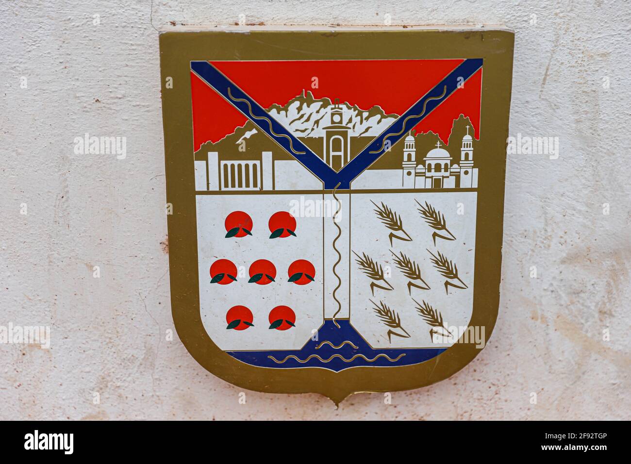 shield of the municipality of Hermosillo, Mexico. Coat of arms of the ...