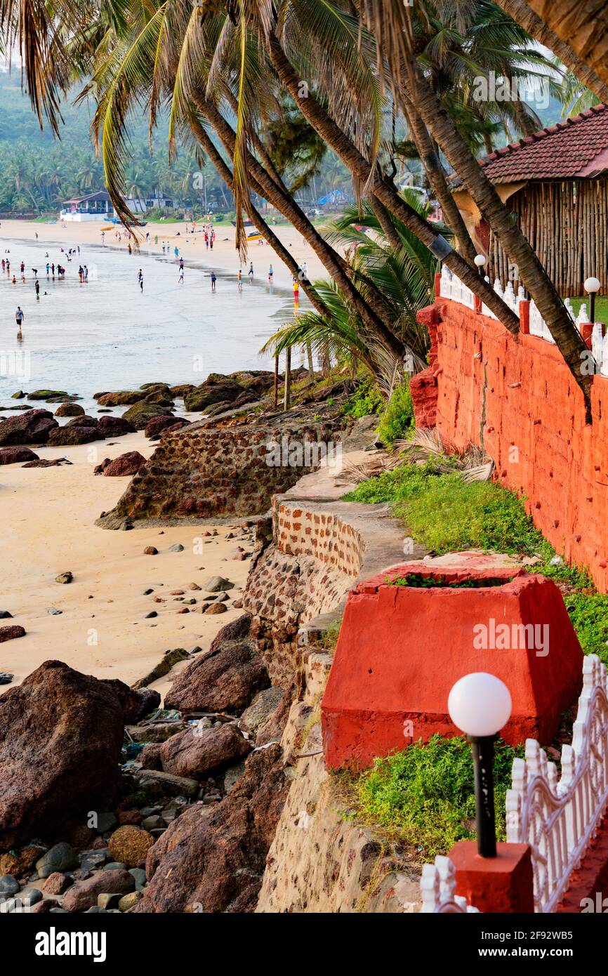 Goa cliff beach view hi-res stock photography and images - Alamy