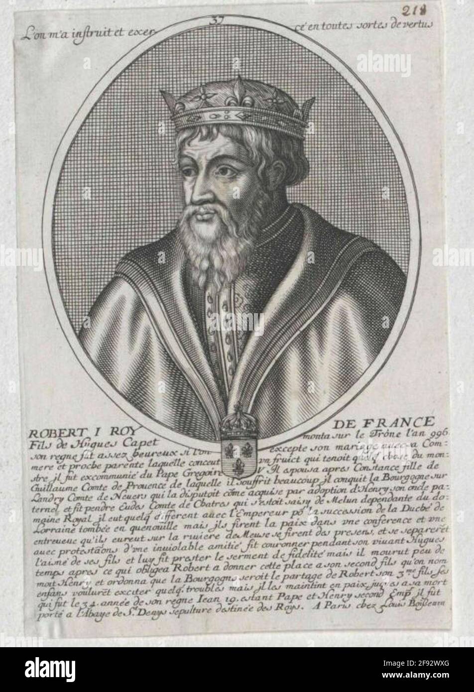Robert II of the pious, king of France Stock Photo - Alamy