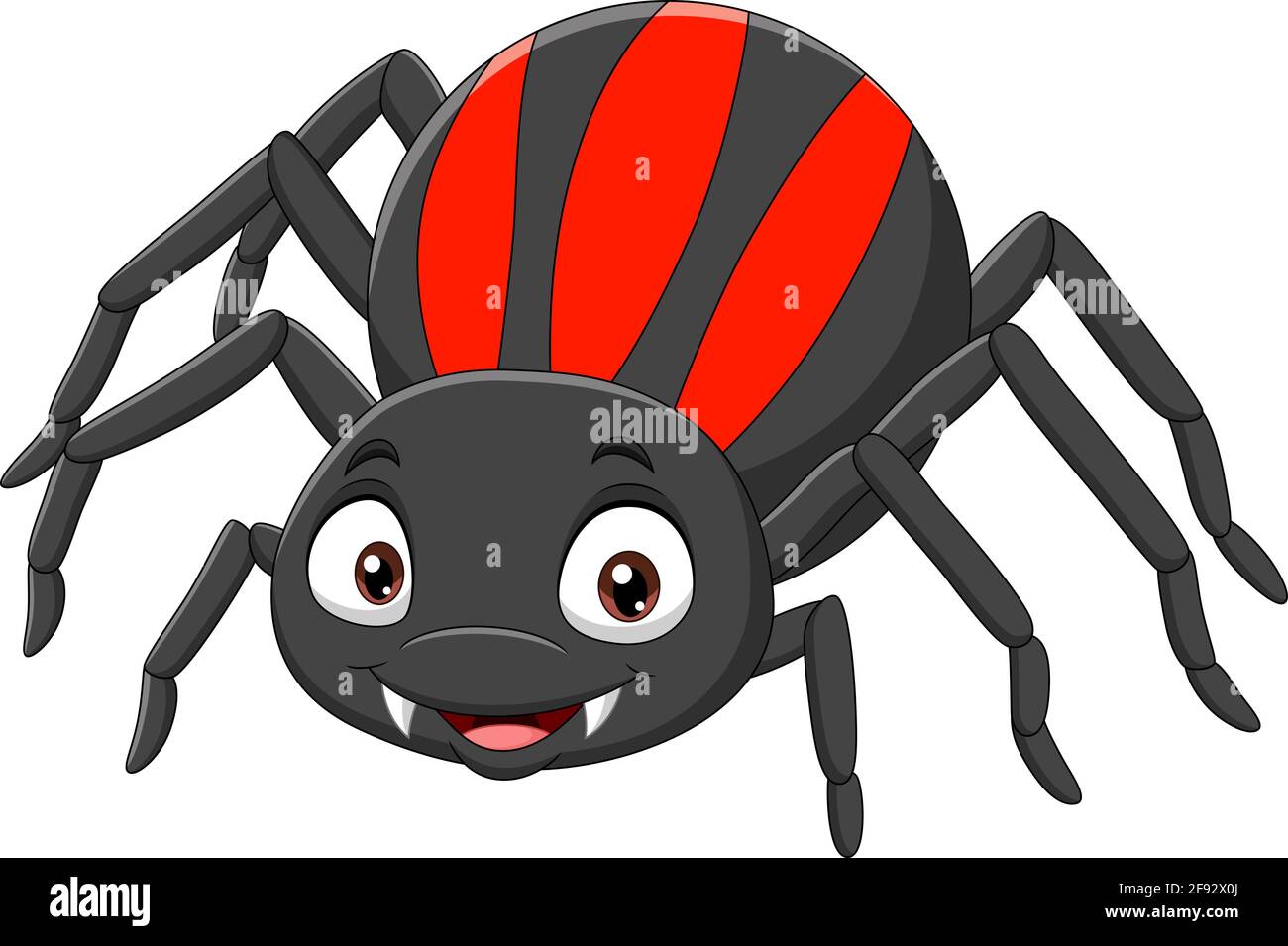 Cartoon funny spider on white background Stock Vector Image & Art - Alamy