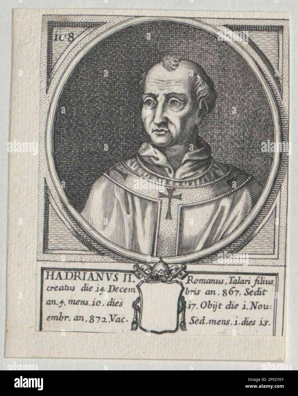 Hadrian II., papa Stock Photo - Alamy