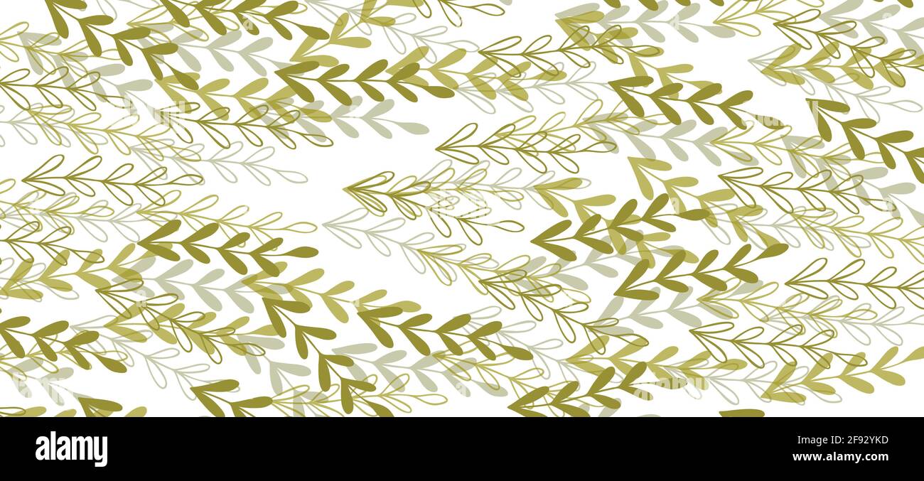 Floral web banner with drawn color exotic leaves. Nature concept design ...