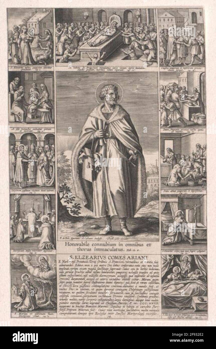 Elzear of Saban, Saint Stock Photo - Alamy